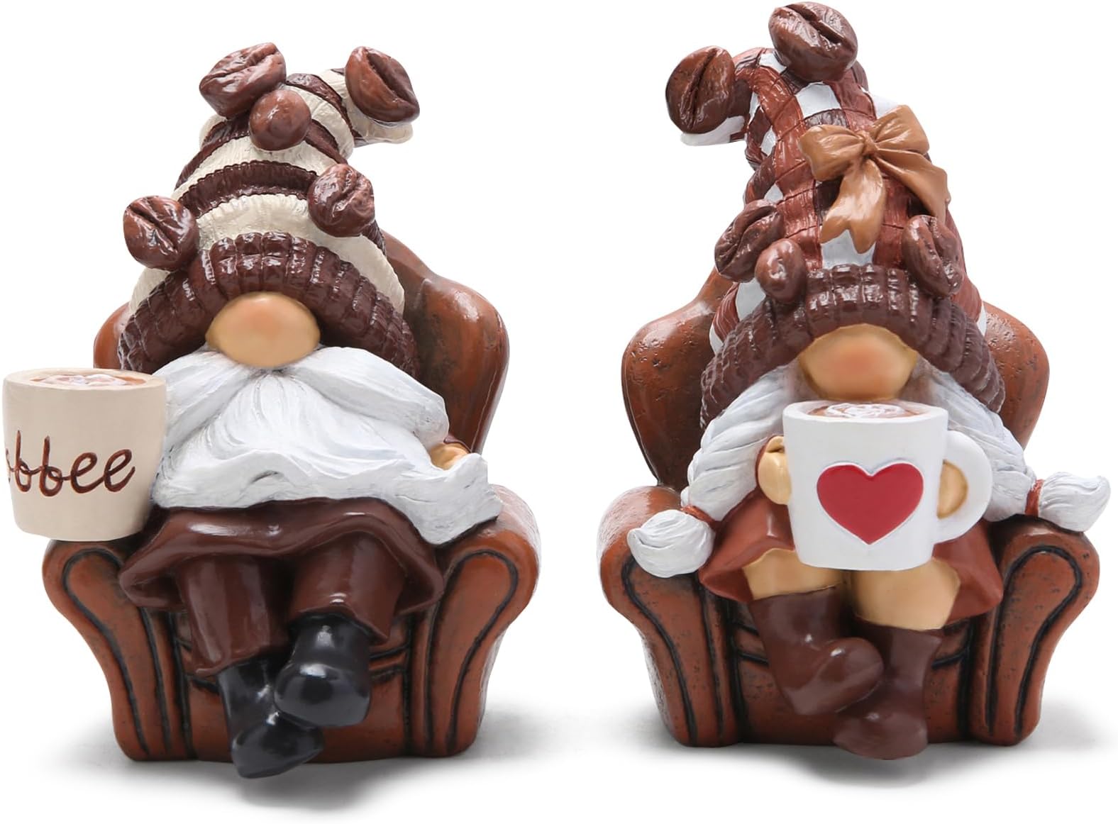 Amazon.com: Funoasis 2PCS Resin Coffee Gnomes Hand Painted Desk Coffee ...