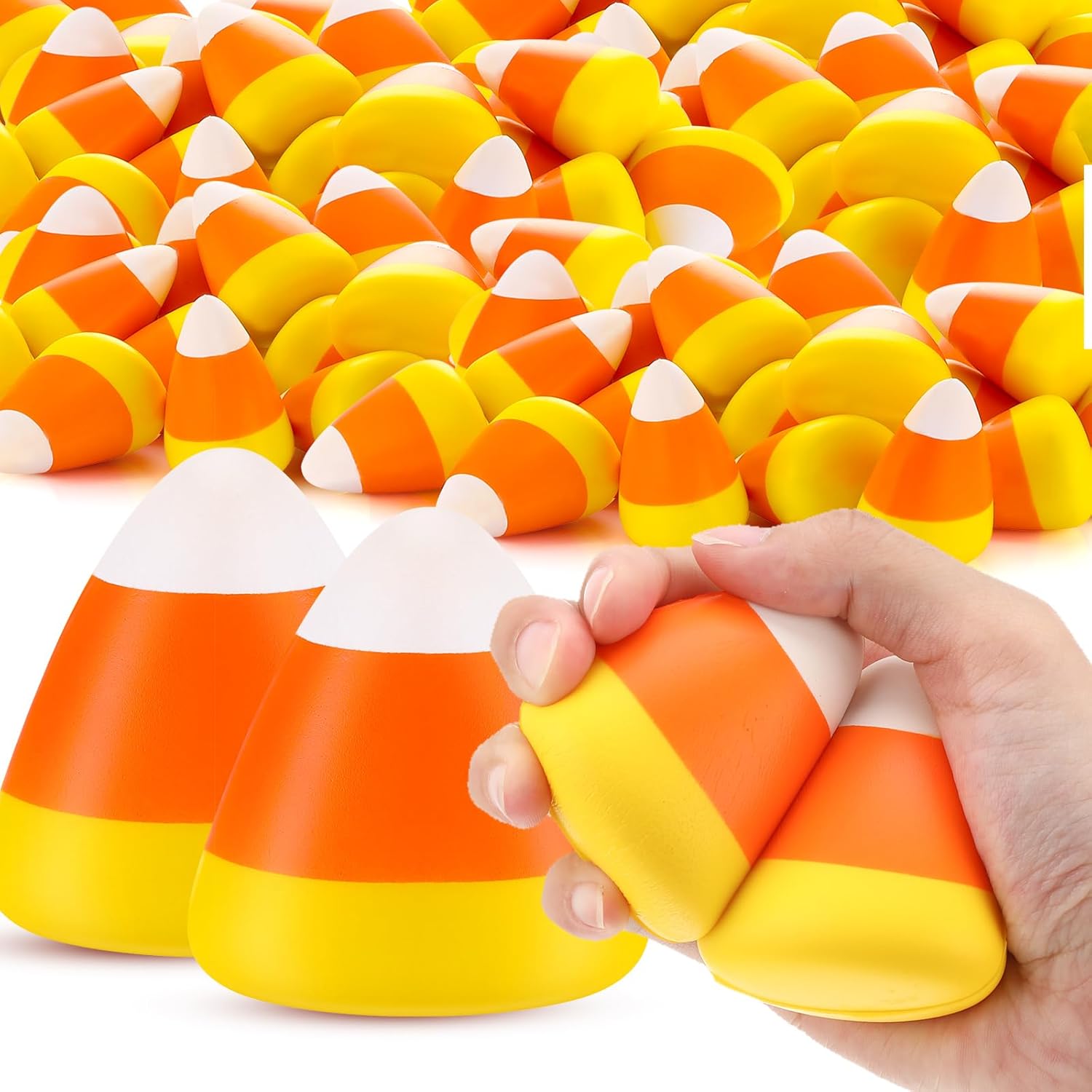 Amazon.com: Deekin 60 Pcs Candy Corn Stress Toys Bulk 2.2 Inch Mini ...