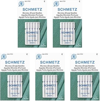 Amazon.com: SCHMETZ Microtex Sharp Sewing Machine Needles - Quilting ...