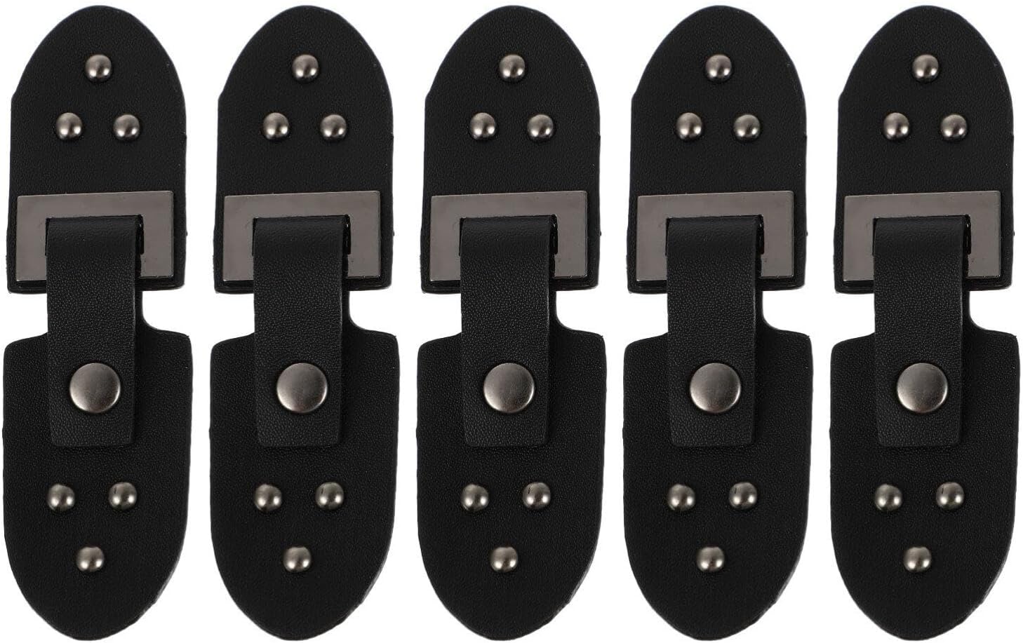 Amazon.com: FAVOMOTO 5Pairs Leather Snap Buckles, Leather Sew-On ...