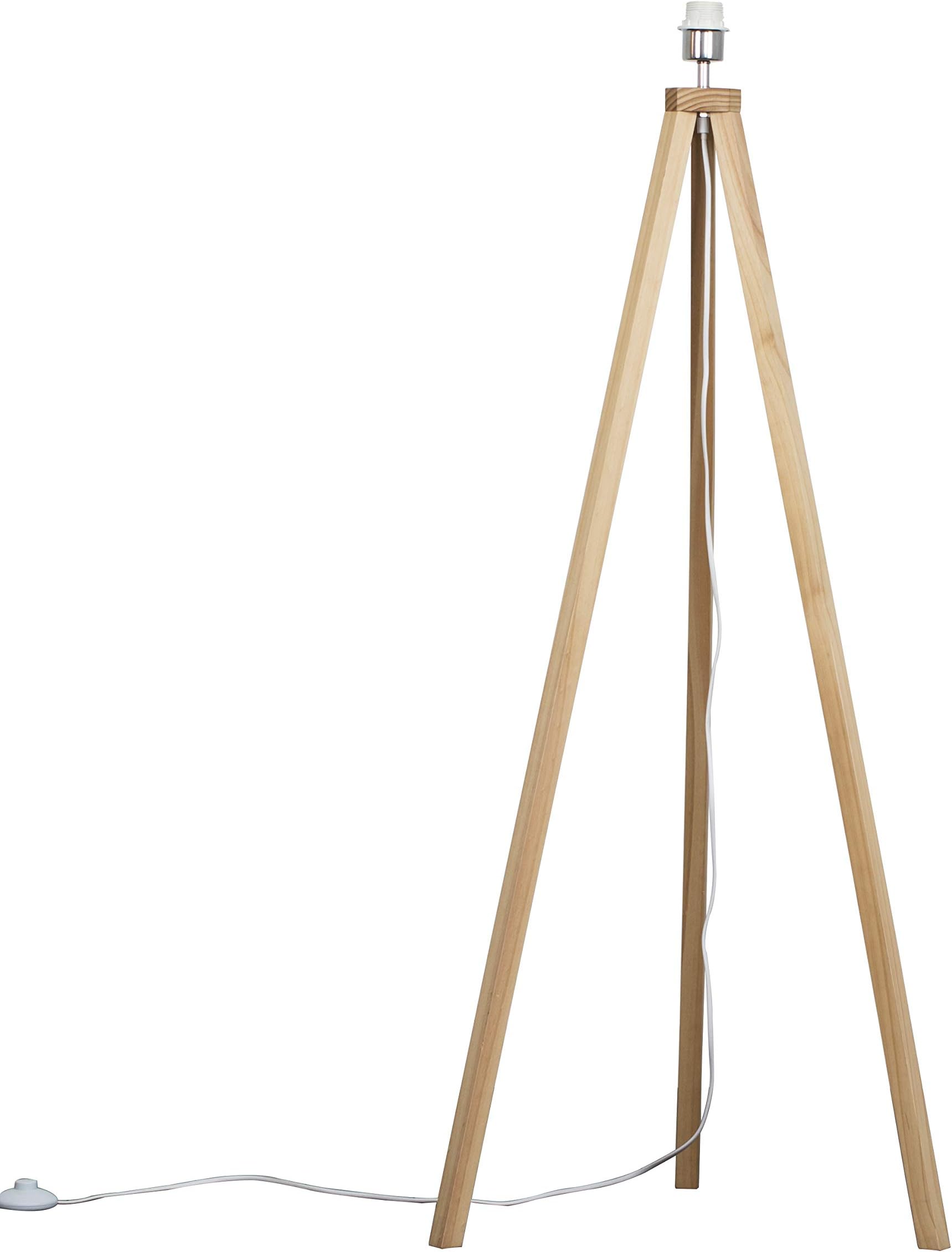 MiniSun Single Stem Natural Light Wood Floor Lamp Base : Amazon.co.uk ...