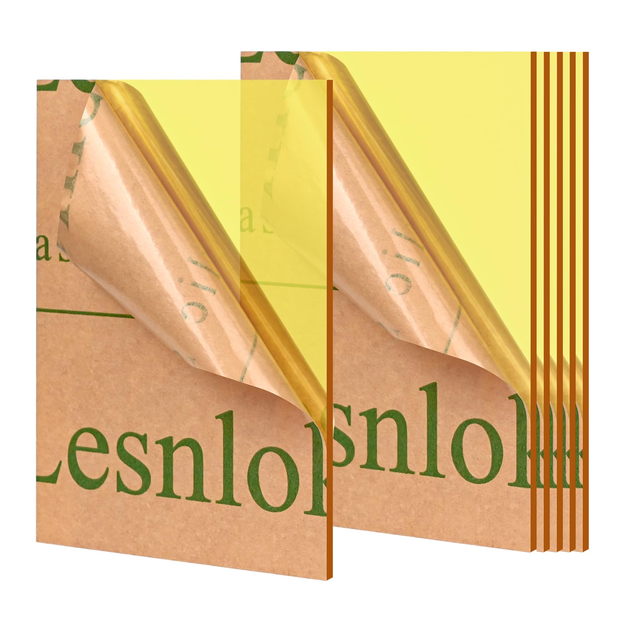Snapklik.com : Lesnlok Yellow Acrylic Sheets 1/8 Inch Thick 3mm 6 Pack ...
