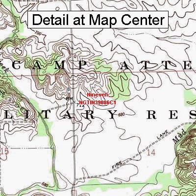 Amazon.com: USGS Topographic Quadrangle Map - Nineveh, Indiana (Folded ...