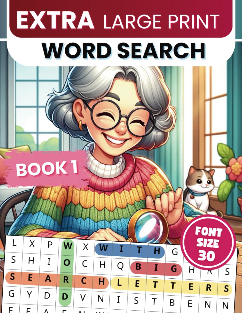 Extra Large Print Word Search: Jumbo Word Search For Seniors & Adults ...