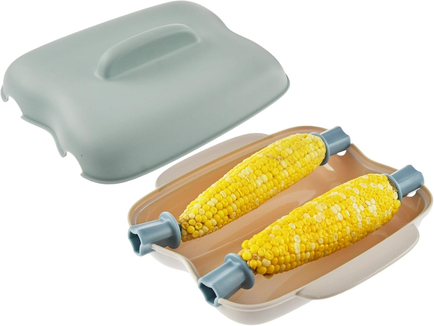 Amazon.com: HOME-X Dual Cave Microwave Corn Cooker with 4 Skewers-BPA ...