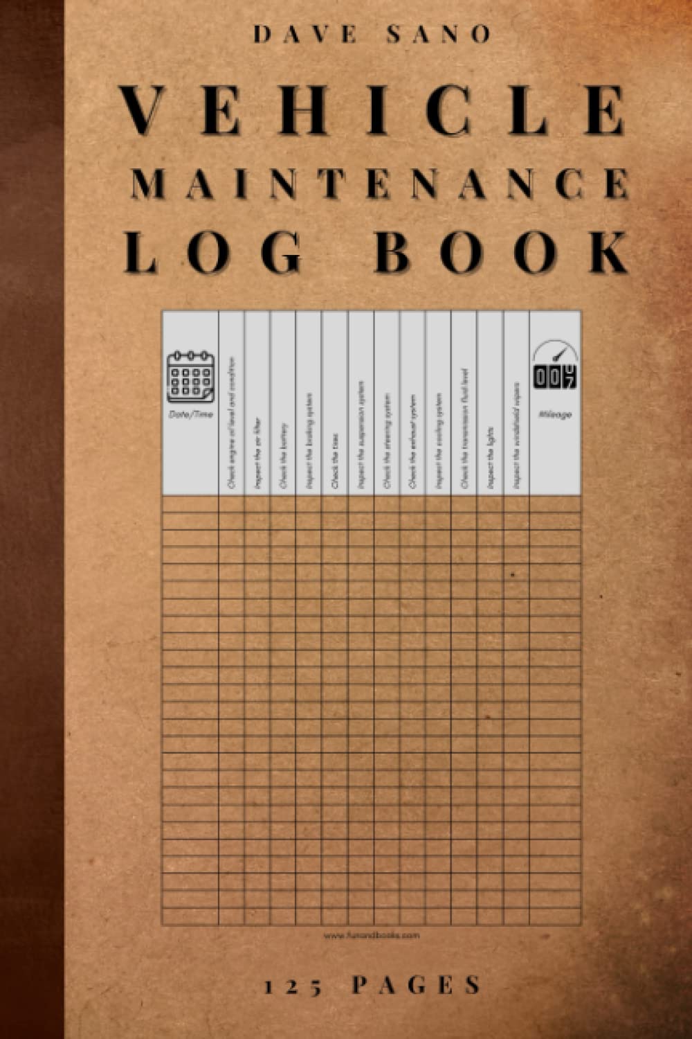 Vehicle Maintenance Log Book. Repair and Service Log Book for Cars. Car ...