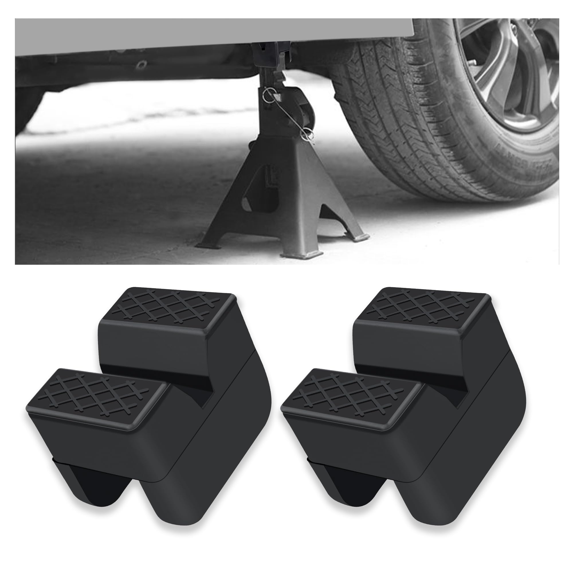 Amazon.com: 3 Ton Car Jack Stand Pads,Slotted Rubber Pinch Weld Jack ...