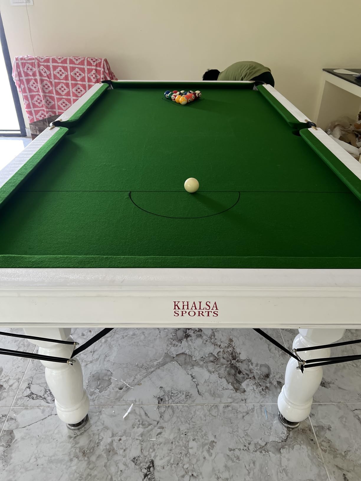 Buy ANERA KHALSA Gymnastic Works Snow White Billiard Pool Table|Adults ...