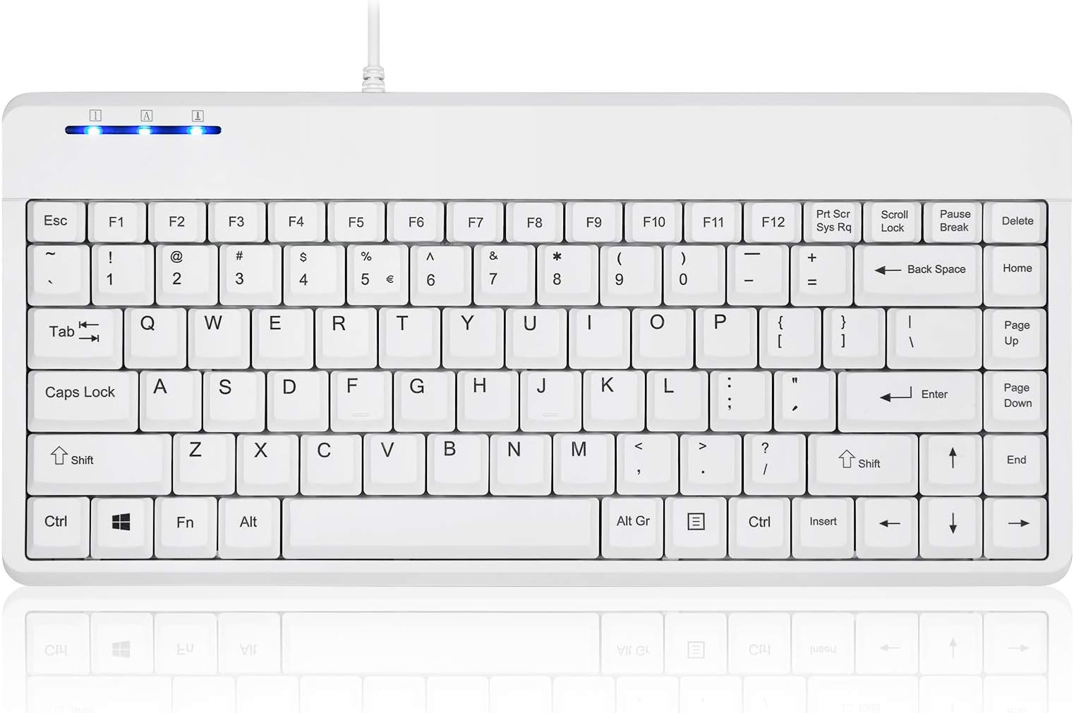 Amazon.com: Perixx PERIBOARD-409WU US, Wired USB Mini Keyboard - White ...