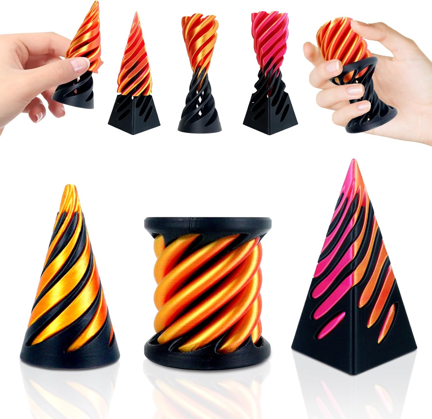 Amazon.com: Gytera 3 Pack Impossible Cone Spiral Cone Passthrough ...
