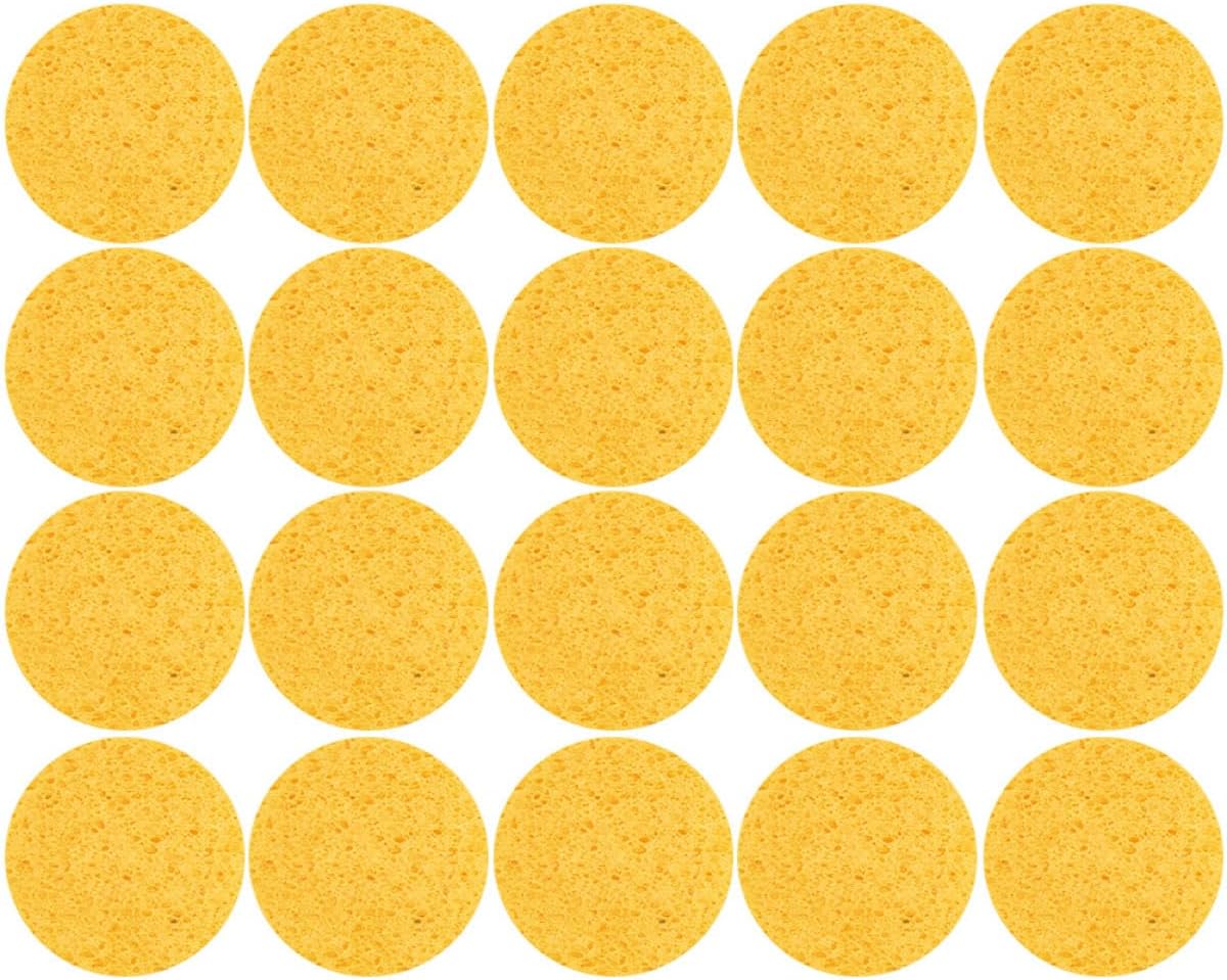 FOMIYES 20Pcs round Makeup Removal Sponge Puff for Facial Cleansing and ...