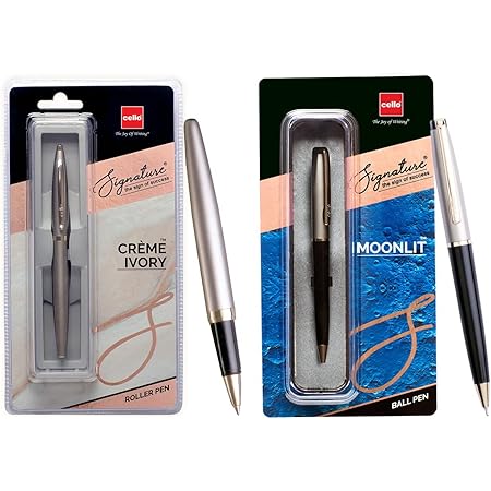 Cello Signature Creme Ivory Roller Pen & Cello Signature Moonlit Ball ...