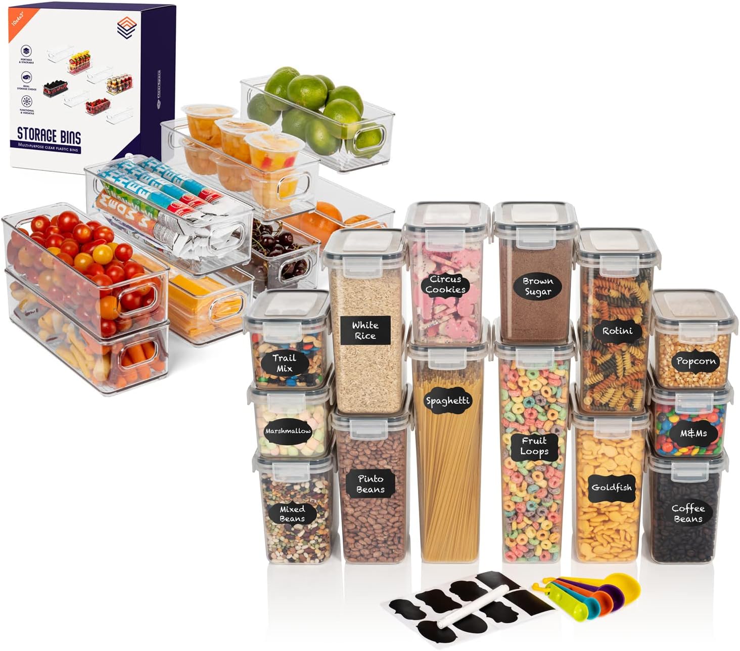 Amazon.com: ClearSpace Plastic Pantry Organization and Food Storage Bin ...