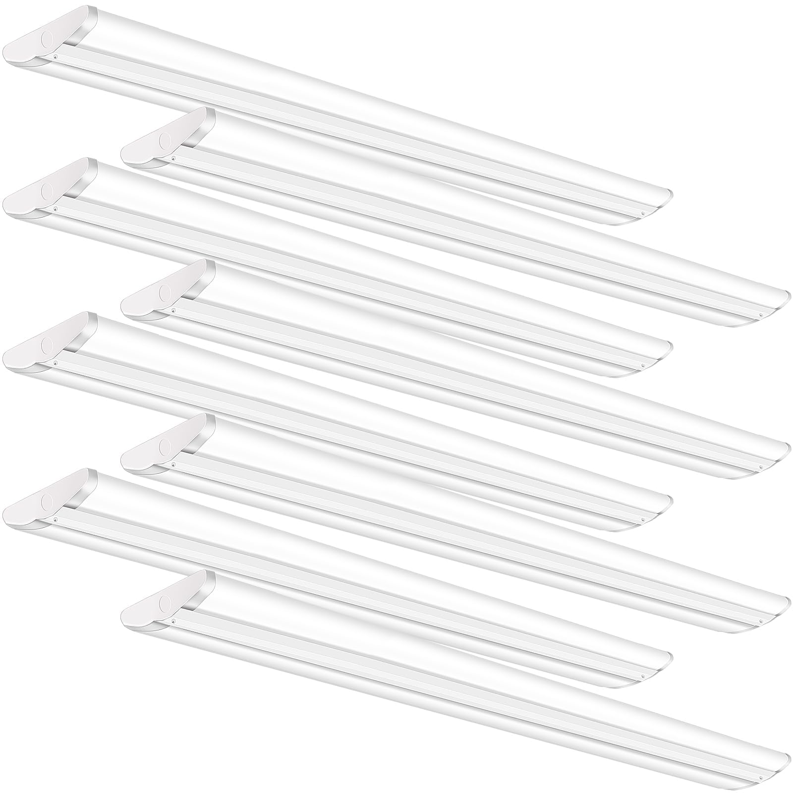 ANTLUX 8 Pack 4FT LED Wraparound Light, Ultra Slim 50W Shop Lights for ...