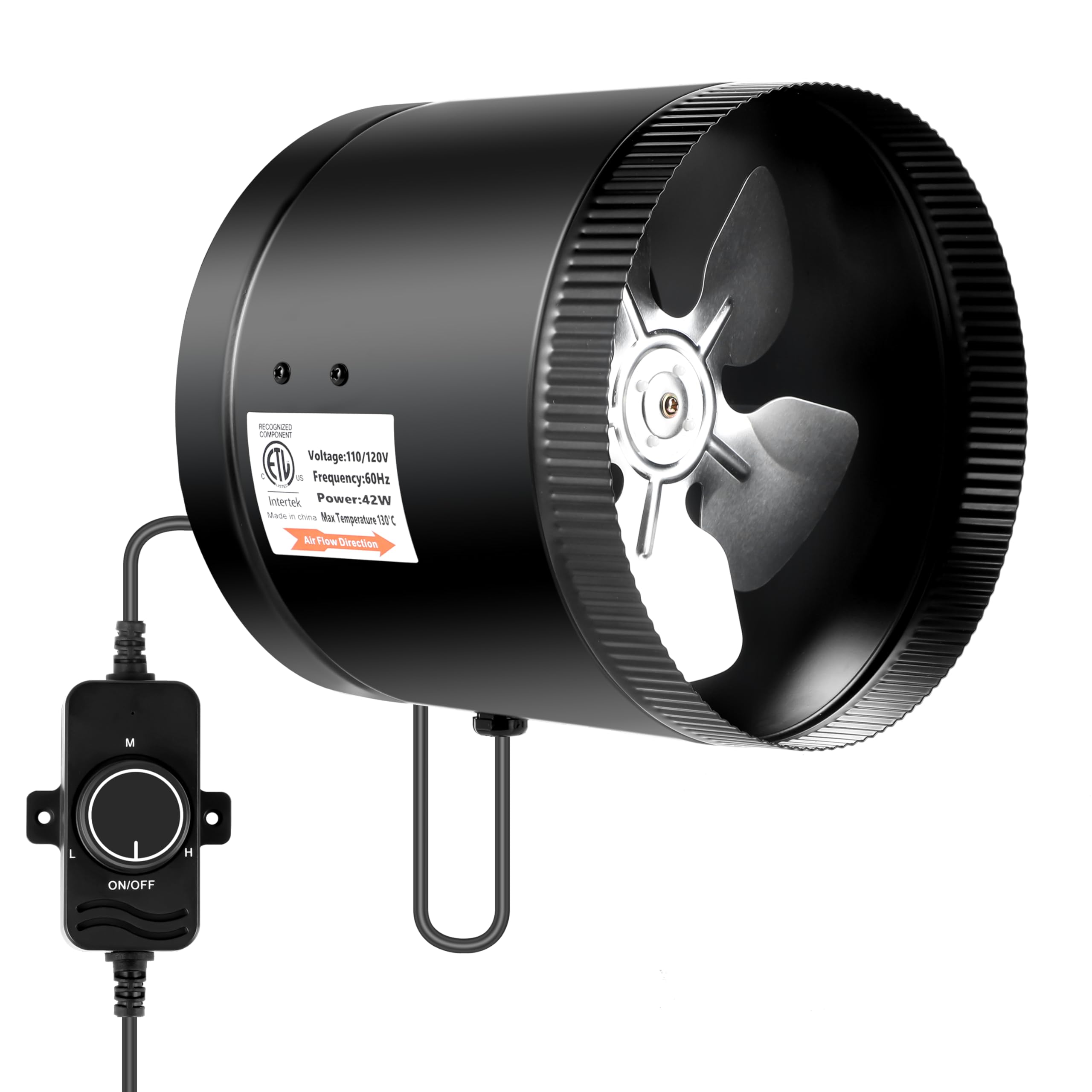 Amazon.com: Simple Deluxe Inline Booster Duct Fan with Speed Controller ...