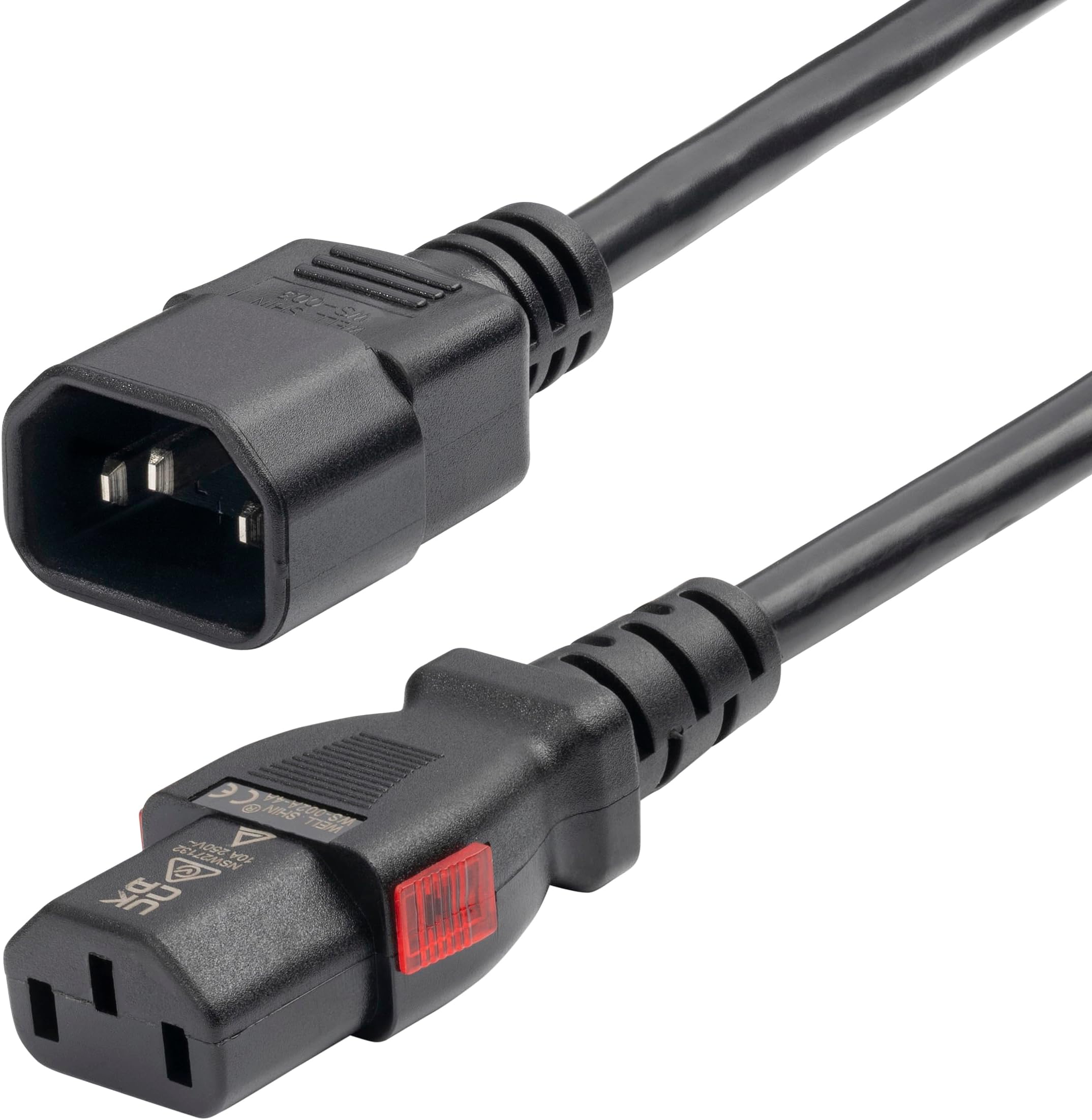 Amazon.com: StarTech.com 10ft (3m) Power Extension Cord, PDU Style IEC ...