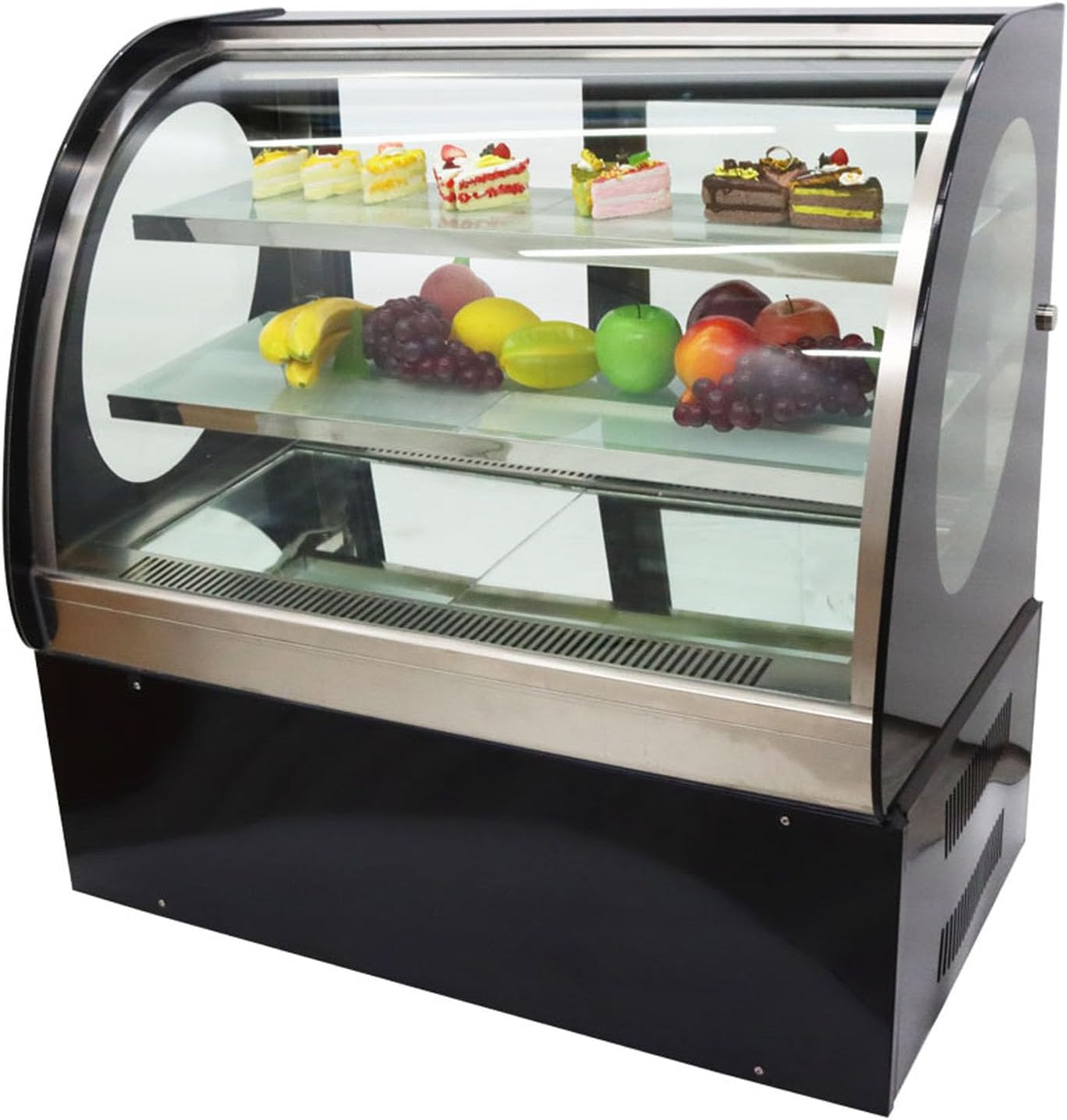 Amazon.com: BREVELTION 220V 0.9m Countertop Refrigerated Cake Curved ...