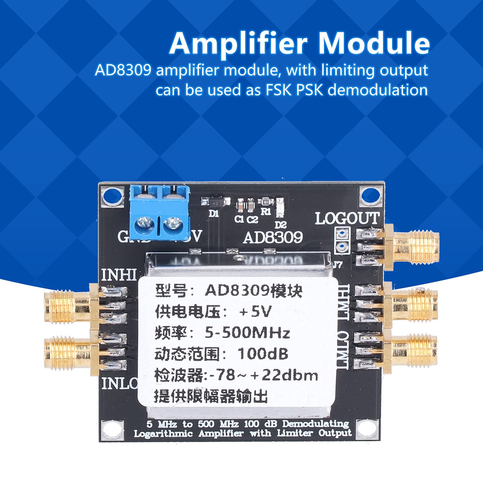 AD606 Demodulating Logarithmic Amplifier Logarithmic Detector Module 8 ...