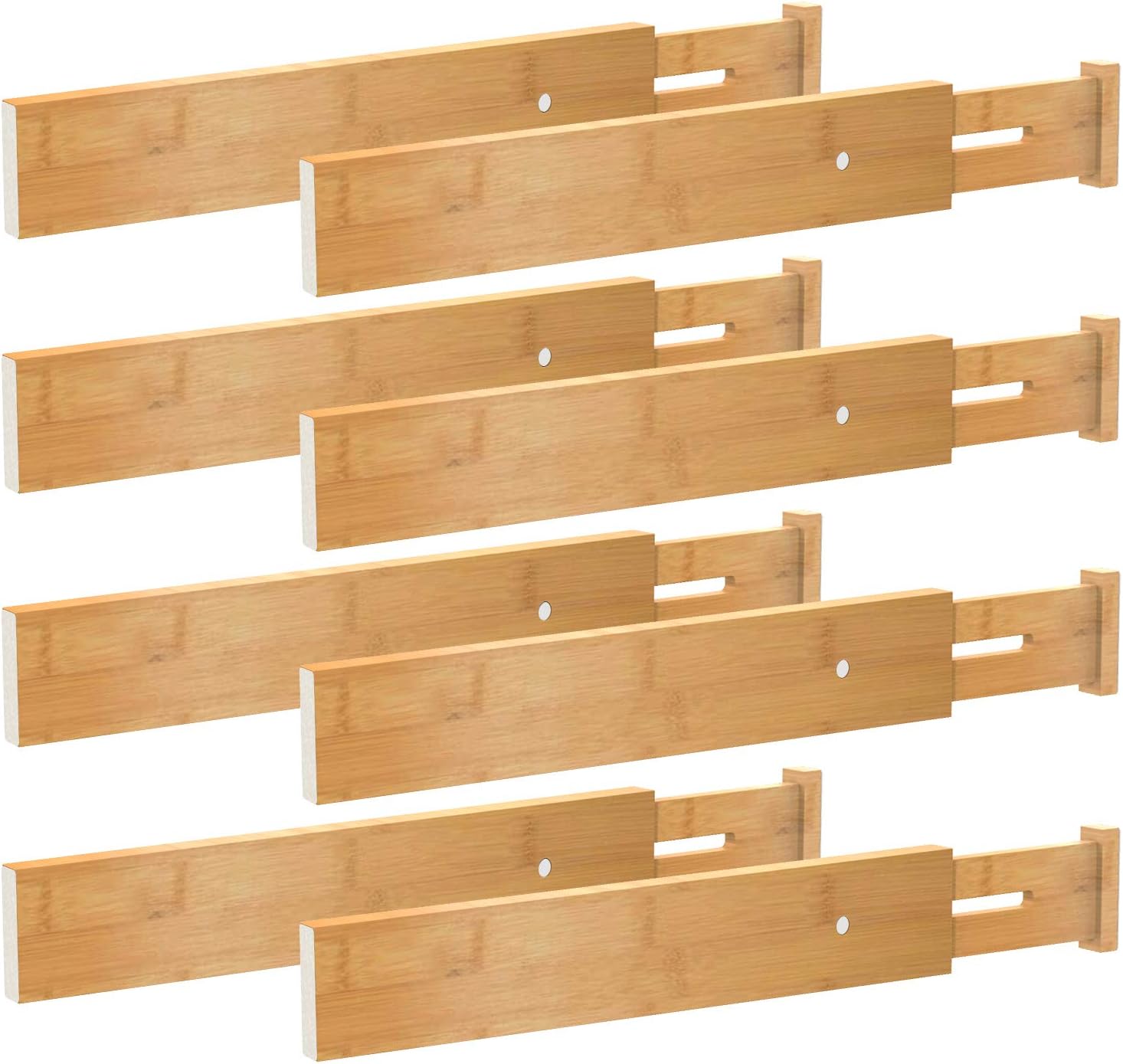 Amazon.com: BMOSU 8 Pack Drawer Dividers Bamboo Separators Organizers ...