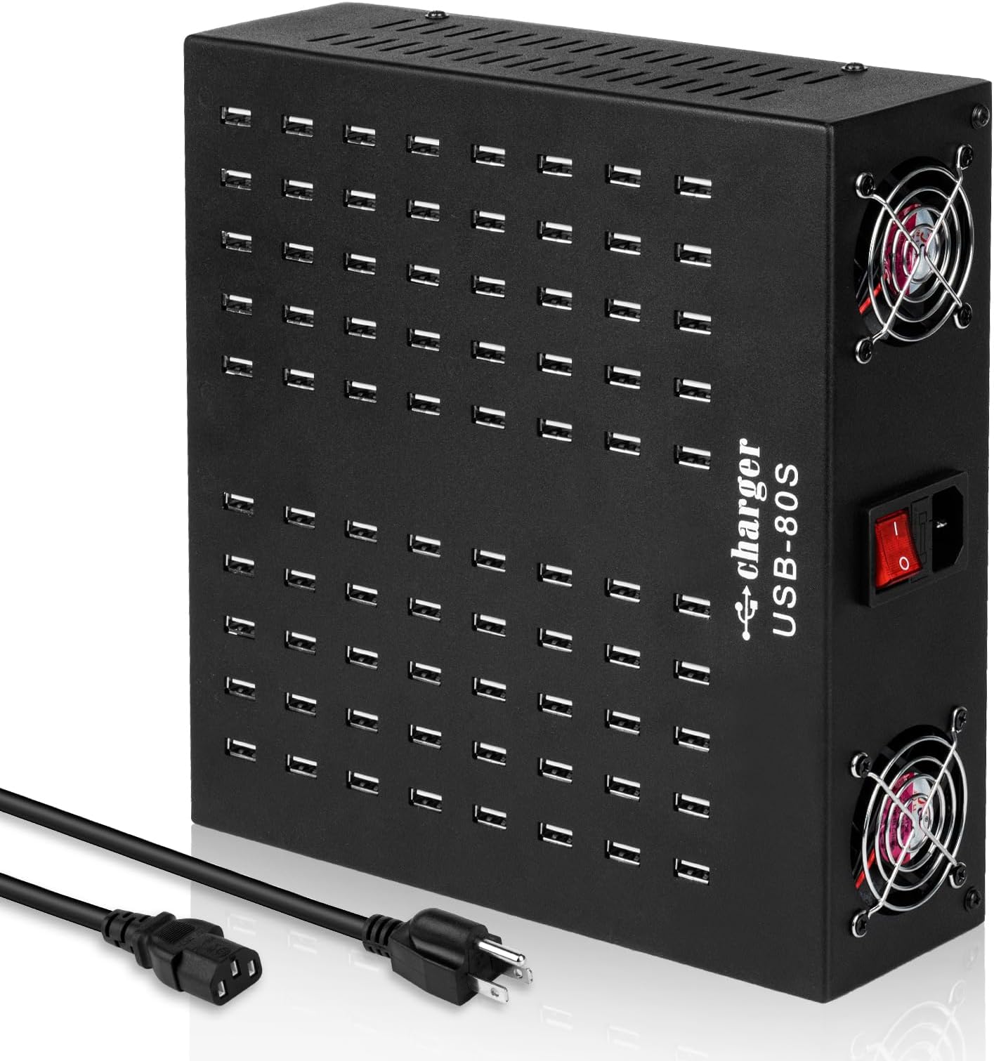 Amazon.com: Multiple USB Charging Station, MIXILIN 80 Ports 800W(150A ...