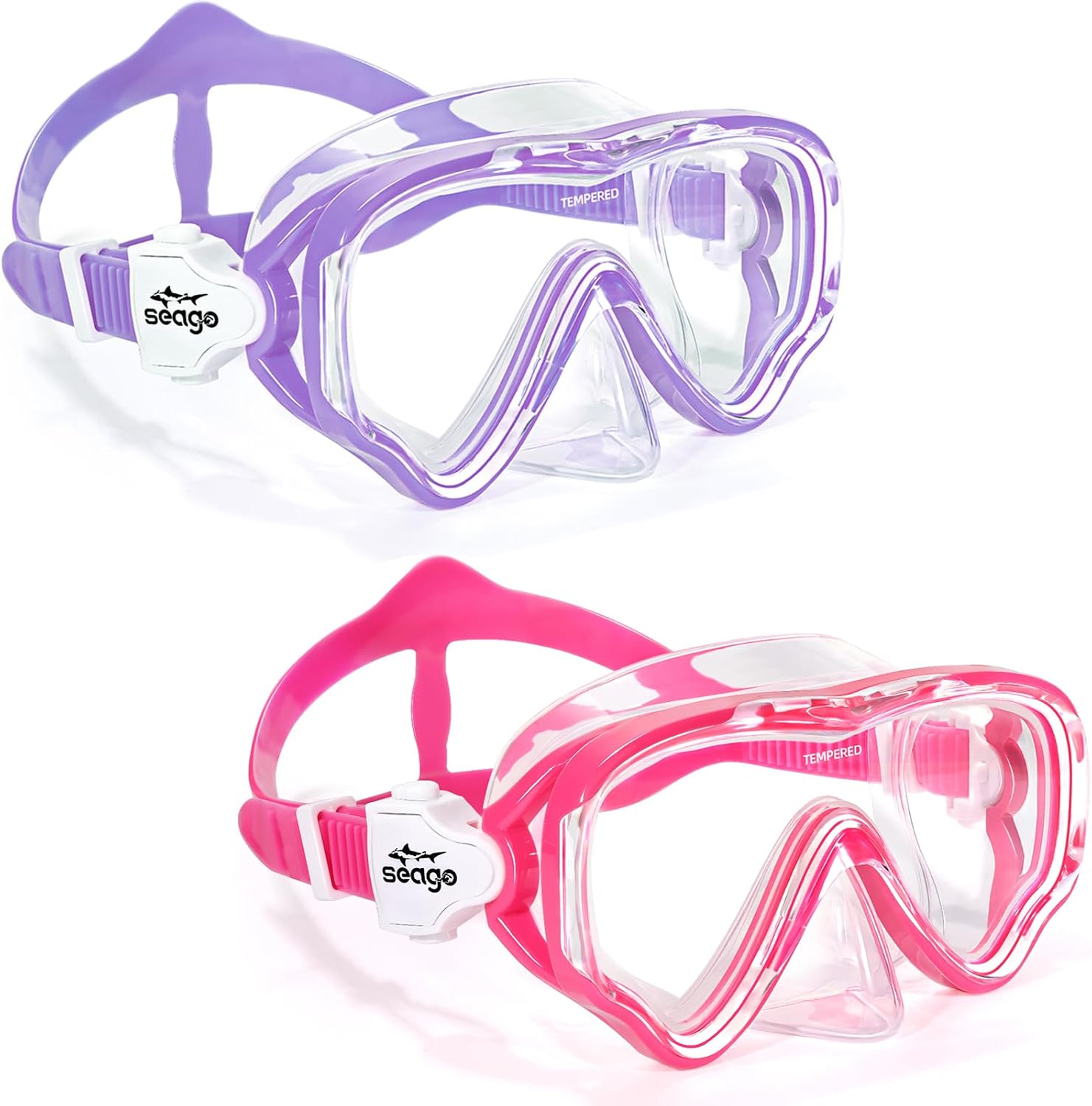 Amazon.com : Seago 2 Pack Swim Mask for Kids 3-15, Kids Youth Swimming ...