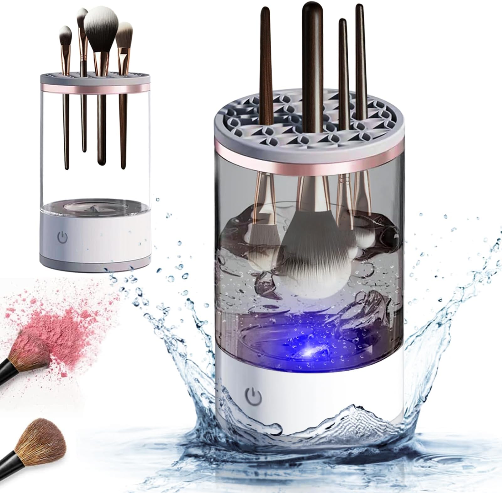 Amazon.com: Electric Makeup Brush Cleaner Machine: 2 in 1 Cosmetic ...