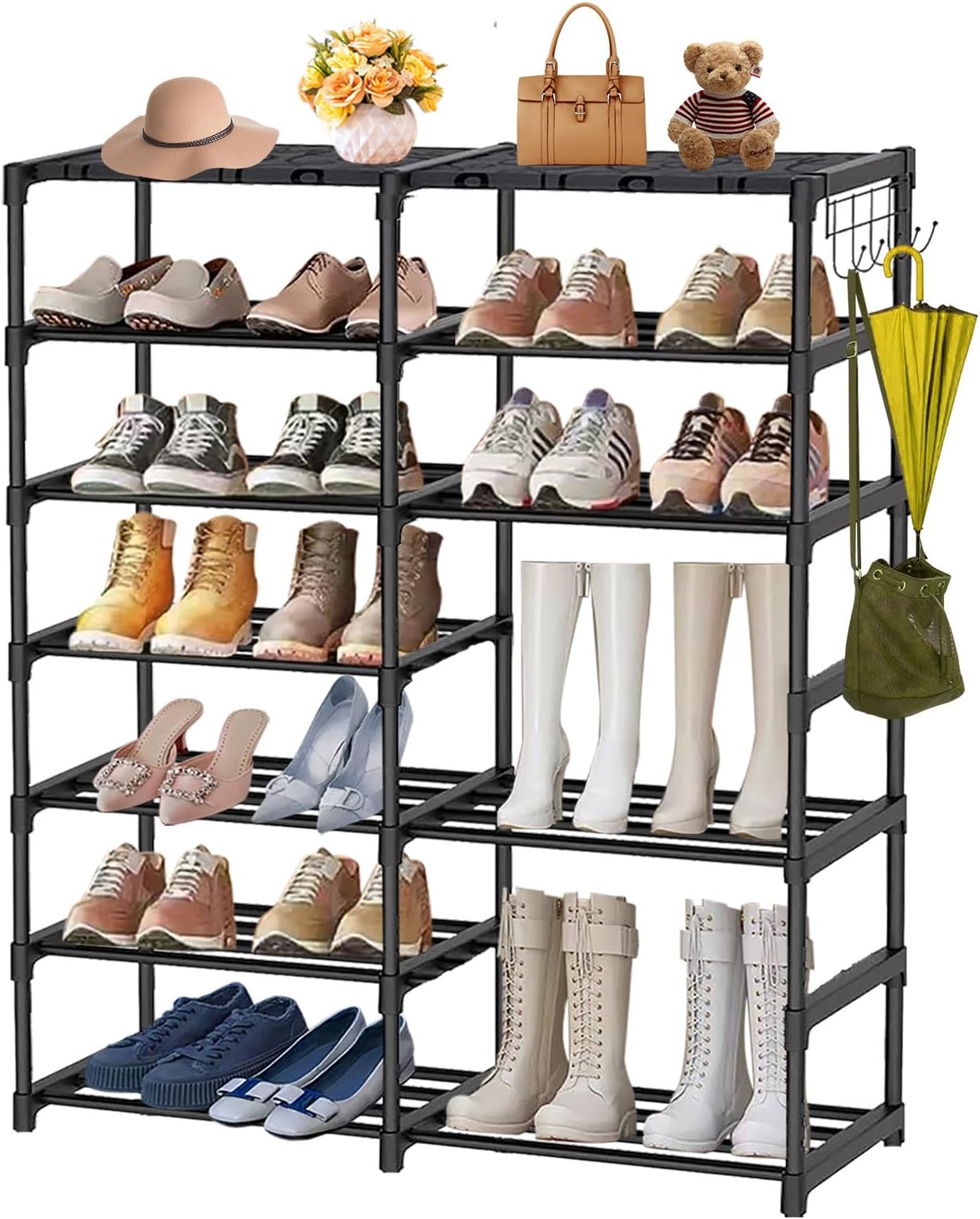 Étagère à chaussures à 7 niveaux, étagère à chaussures, étagère de ...