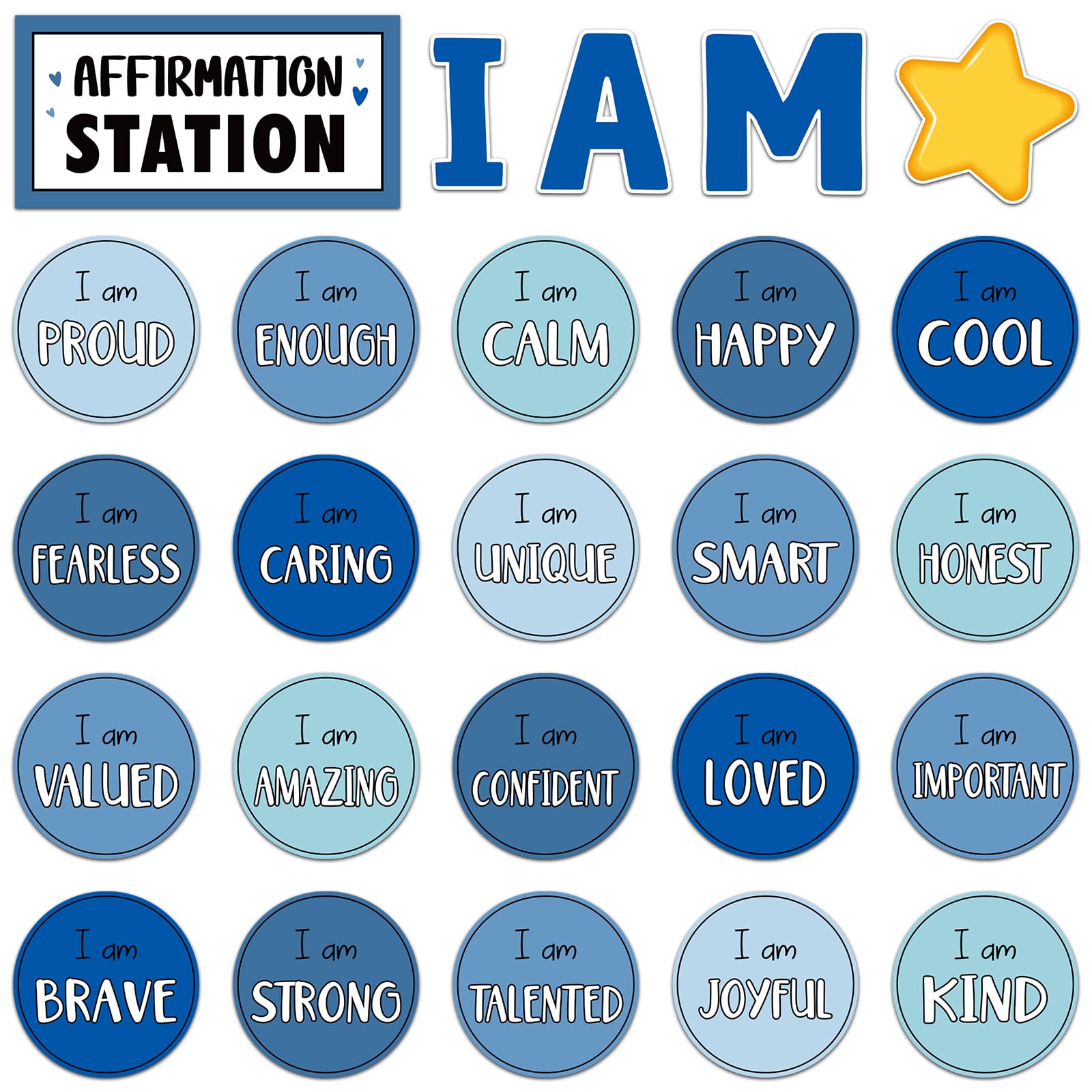 Amazon.com: Weekgrat Blue Summer and Winter Affirmation Station ...