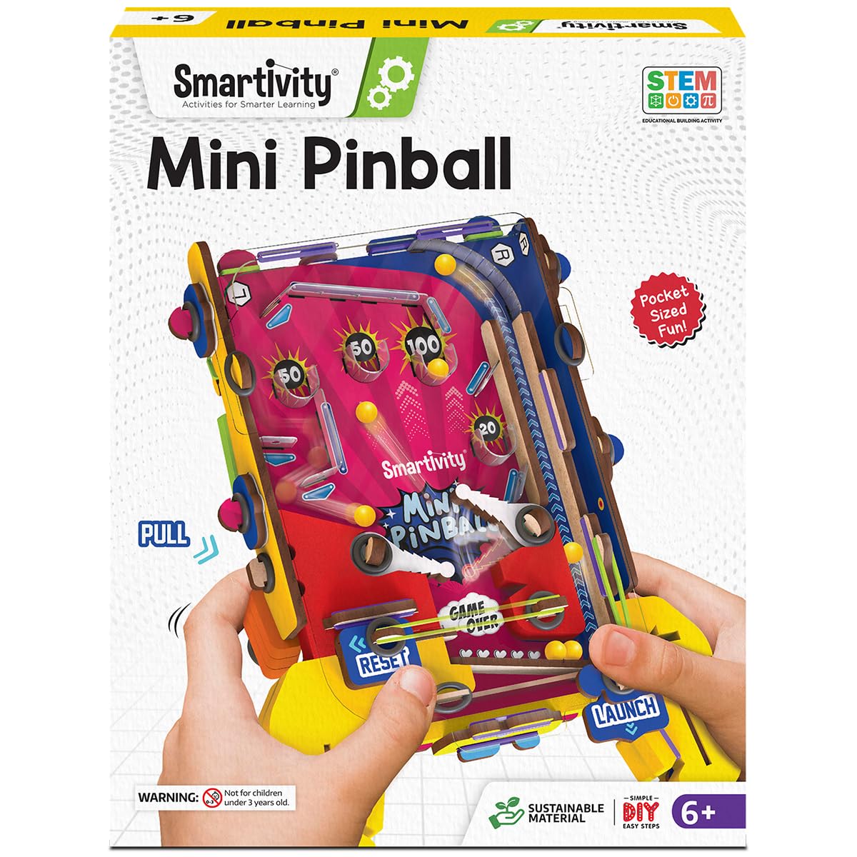 Buy Smartivity DIY Pocket Pinball Handheld Game for Kids Ages 6-7-8-9 ...