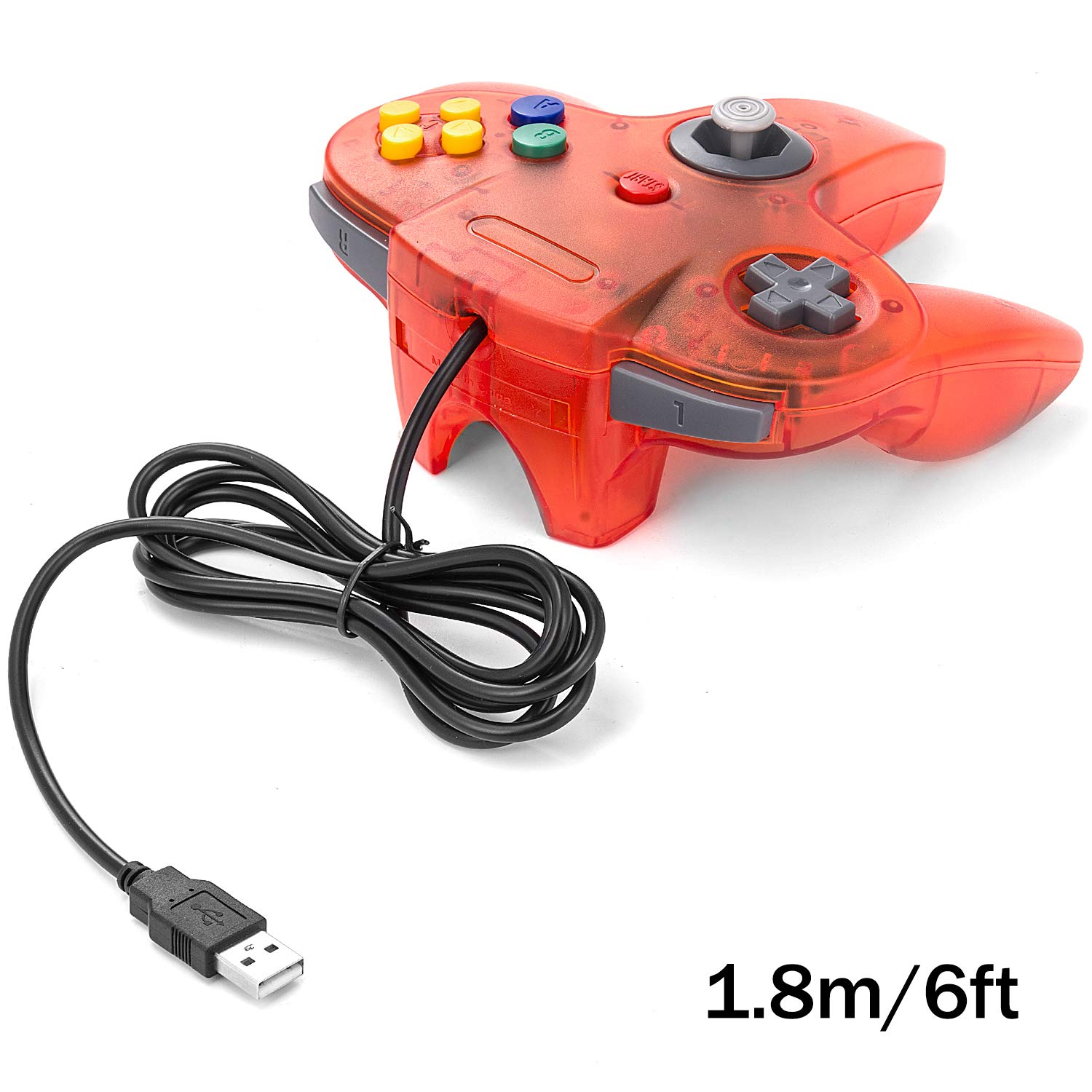 Snapklik.com : 2 Pack Classic N64 Controller, Wired USB PC Game Pad Joystick, Bit USB Wired Game ...