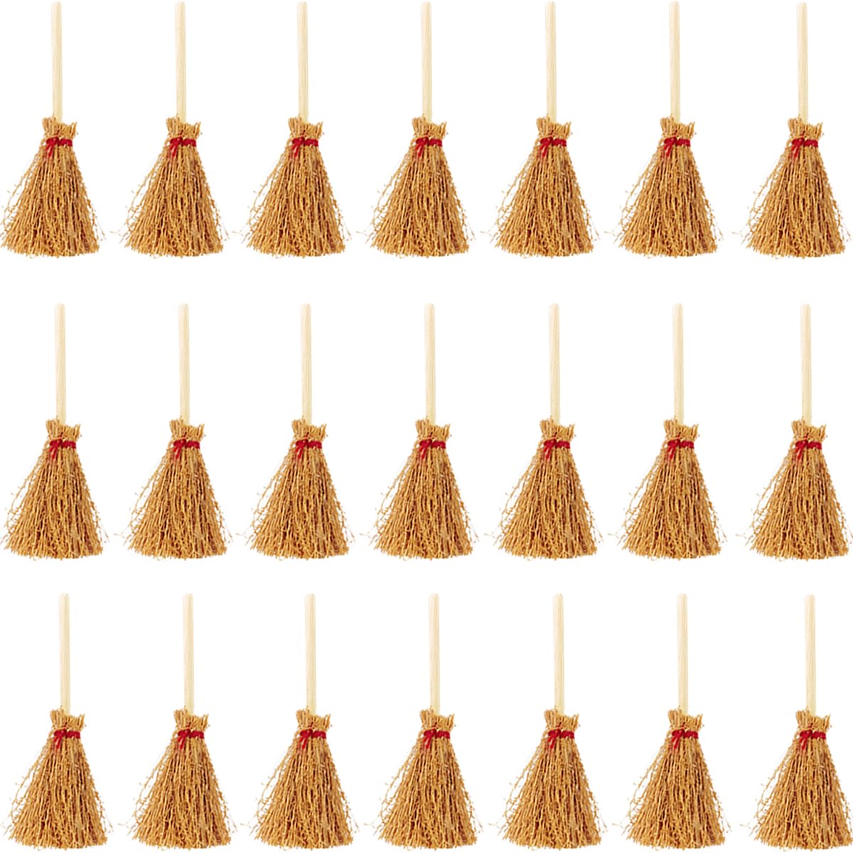 Amazon.com: GXXMEI 20PCS Miniature Artificial Mini Straw Brooms with ...