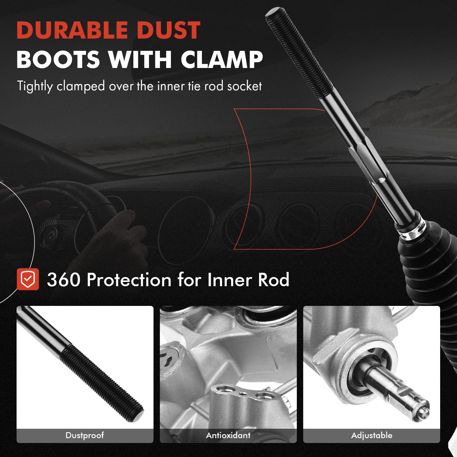 A-Premium Power Steering Rack and Pinion Assembly, with Boots ...