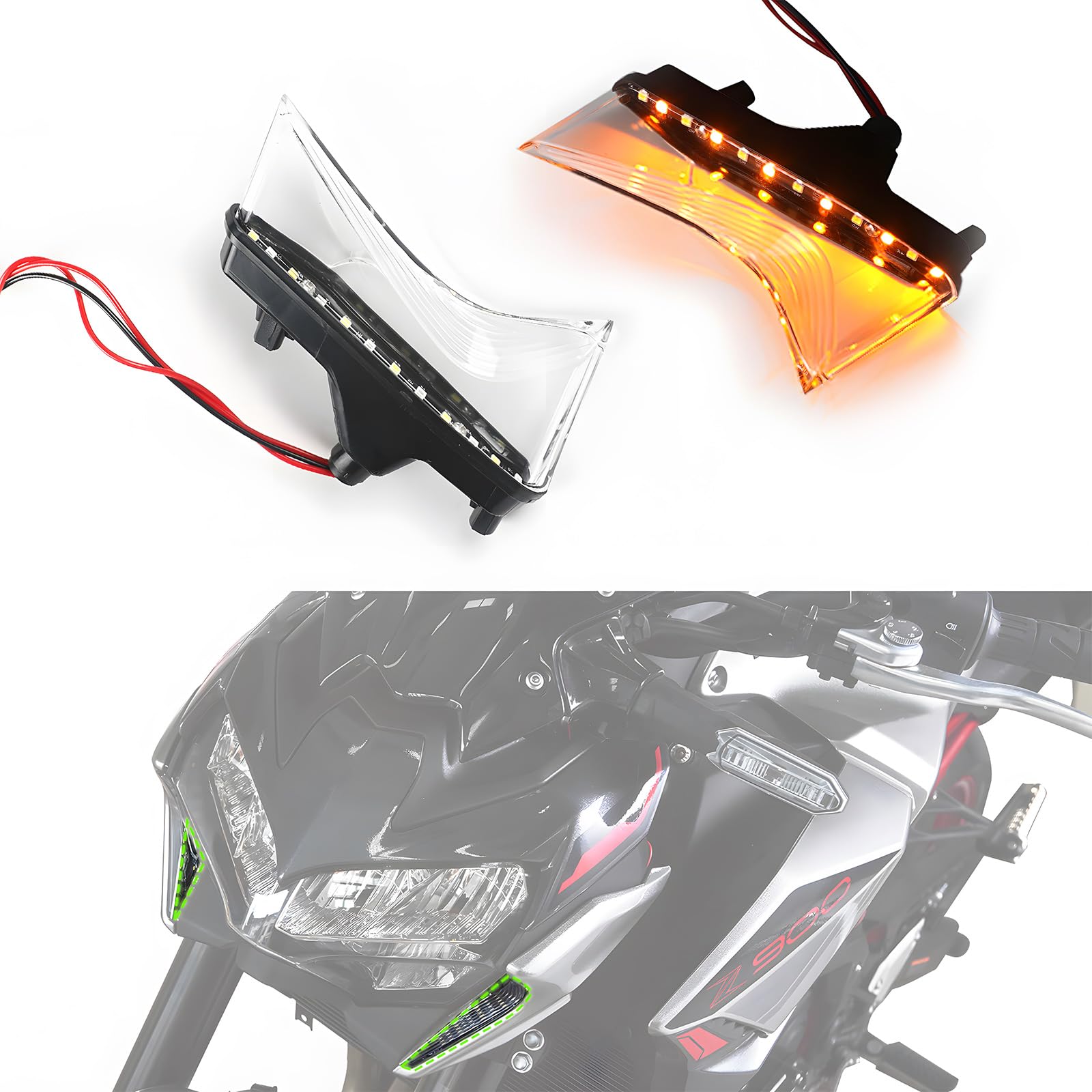 Amazon.com: LUXEMOTO LED Motocycle Turn Signal Lights for Kawasaki Z900 ...