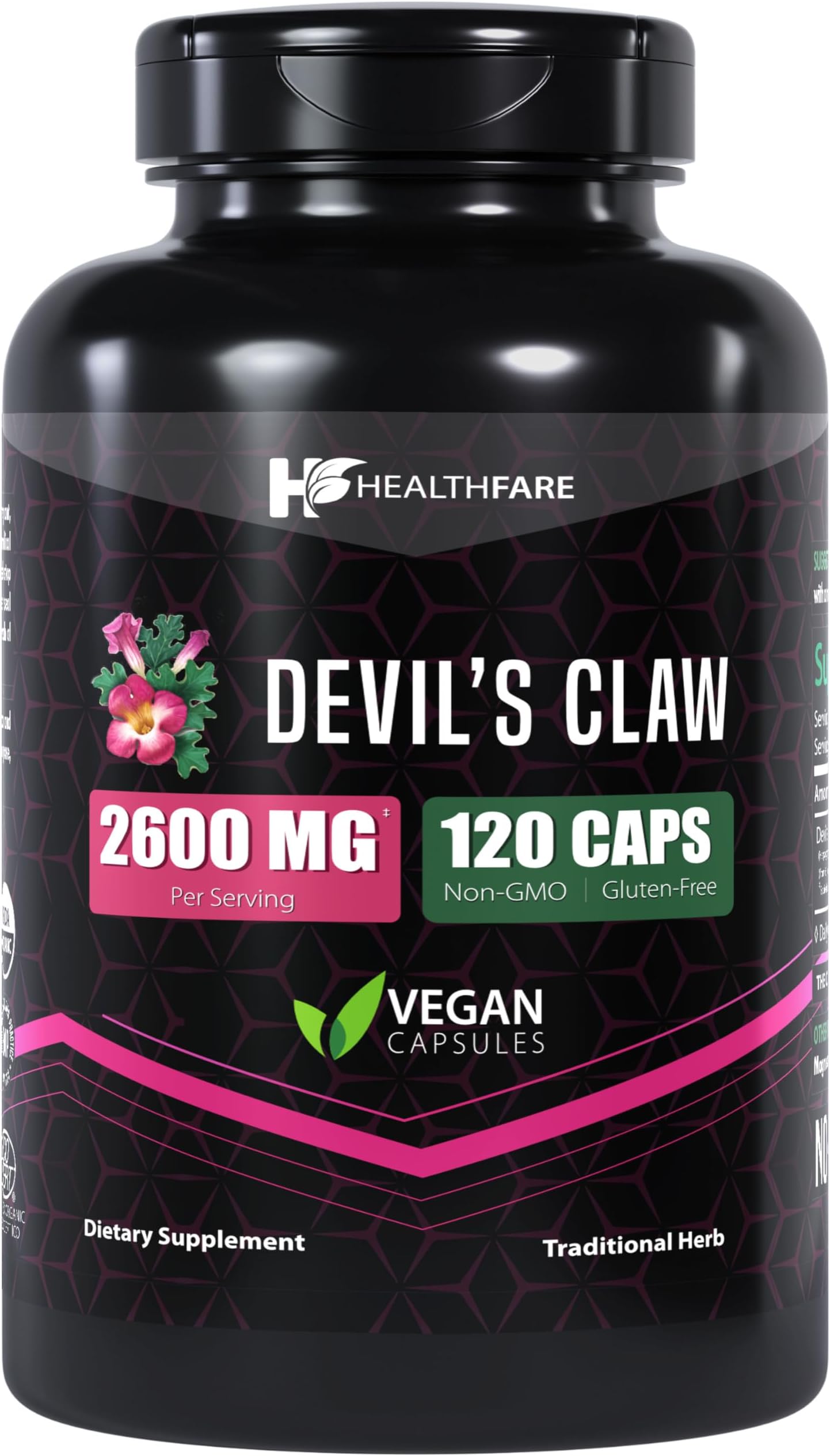 Amazon.com: Healthfare Devils Claw Herbal Supplement | 2600mg | 120 ...