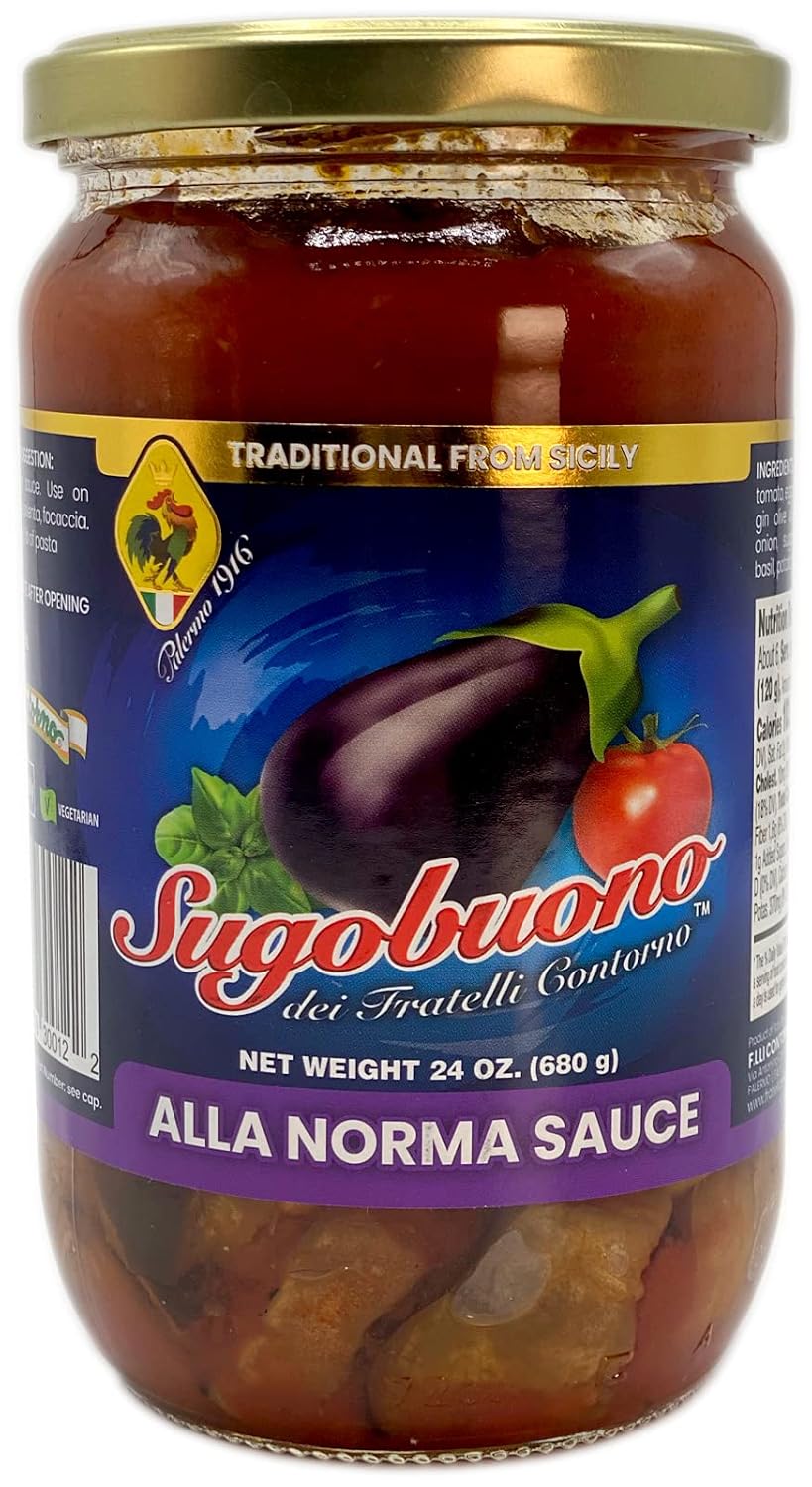 Sugobuono Salsa de pasta de berenjena Sicilian Norma importada de ...