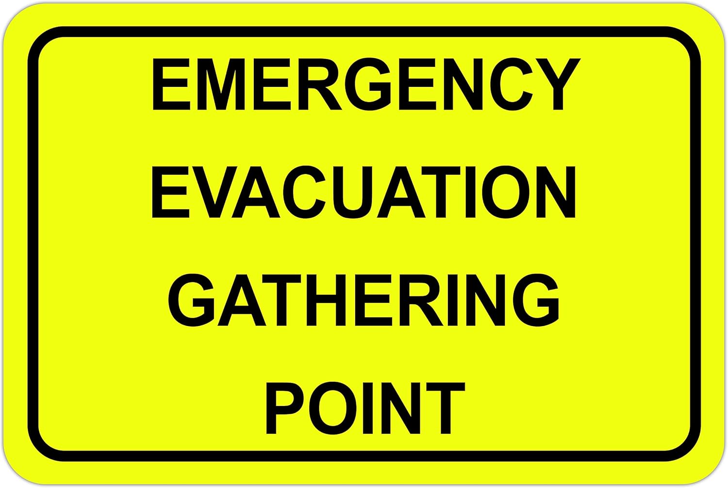 Amazon.com: Emergency Evacuation Gathering Point Aluminum Sign - Metal ...