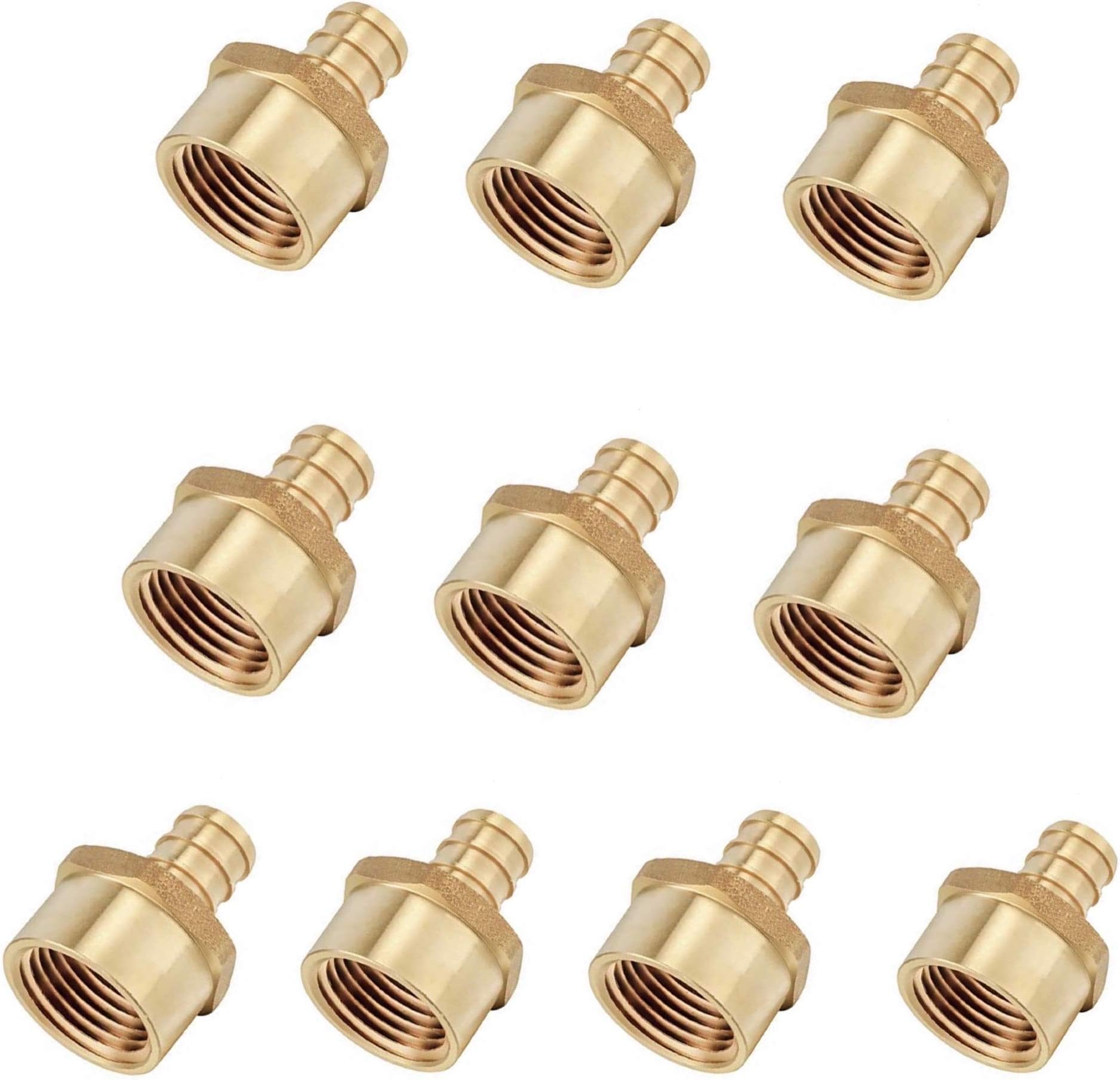 (Pack of 2) EFIELD Barb Crimp Pex 1-Inch X 1-Inch Female NPT Adapter ...