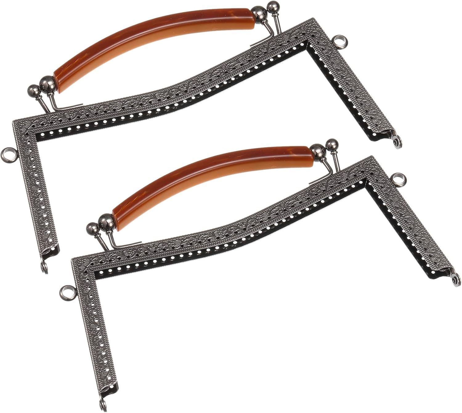 Amazon.com: uxcell Metal Purse Frames 2 Pcs Kiss Lock Clasp Frame ...