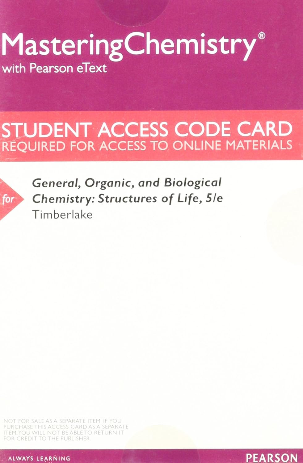 MasteringChemistry (GENERAL,ORGANIC,+BIO.CHEM.-ACCESS): 9780133858419 ...