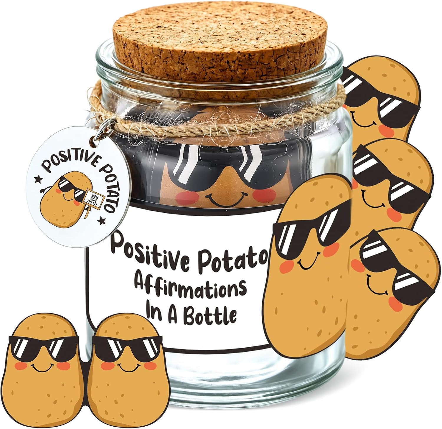 Amazon.com: Chunful 50 Christmas Gifts Positive Potato Affirmations ...