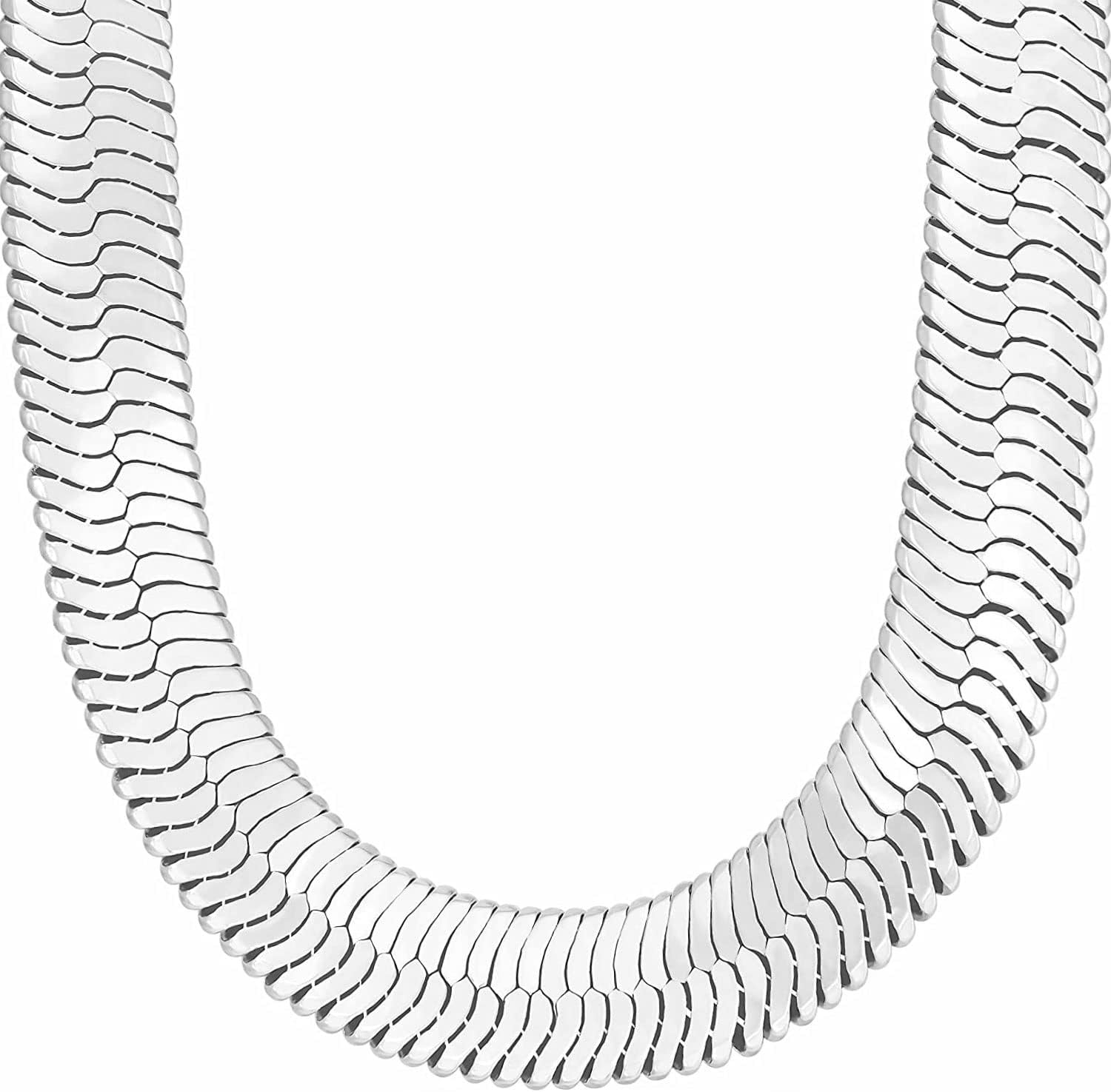 TUOKAY 10mm Thick Herringbone Chains Necklace Men Women 7mm 3mm Stainless Steel Herringbone ...