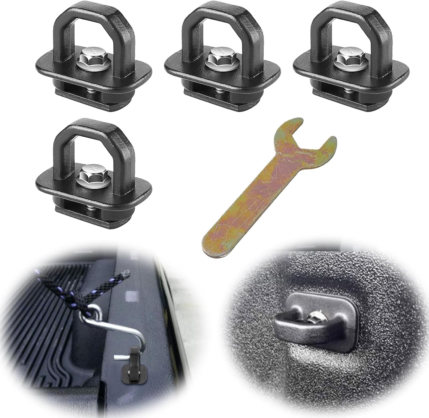 Amazon.com: Gseigvee Pack-4 Car Tie-Down Anchors, Cargo Anchor Set ...