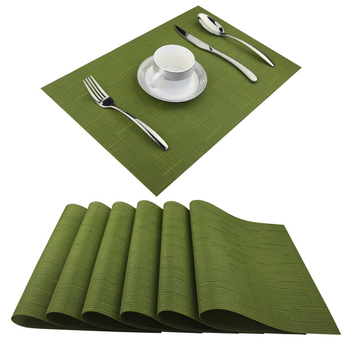Amazon.com: Panda Palm Plastic Placemats,Non Slip Washable Placemats ...