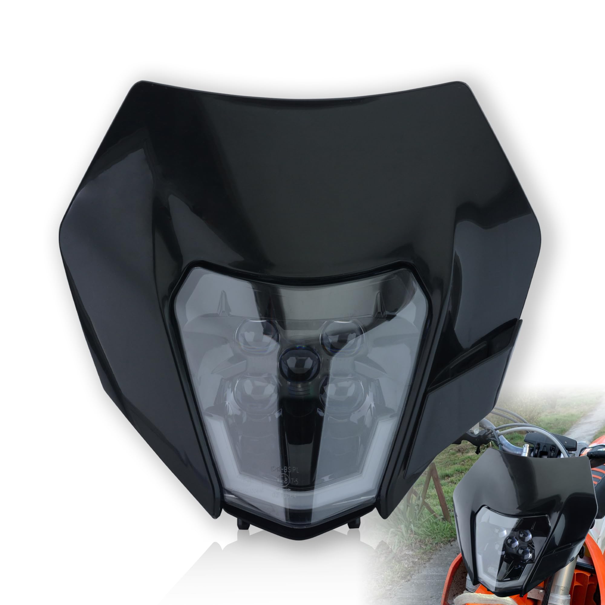 Amazon.com: fewfuss Dirt Bike LED Headlight - Universal Motorcycle ...