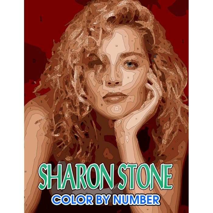 Buy Sharon stone Color by Number: Sharon stone Color Book An Adult ...