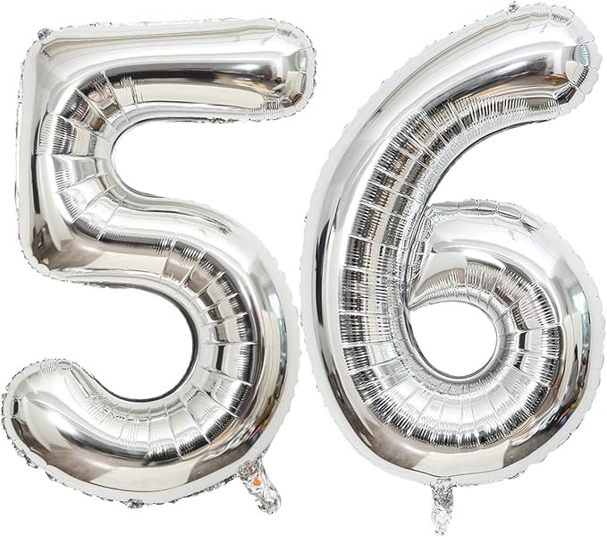 Amazon.com: Number 56 Balloons 32 Inch Digital Balloon Alphabet 56th ...