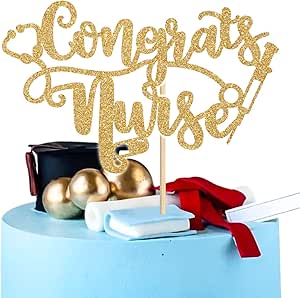 Amazon.com: Congrats Nurse Cake Topper, Nurse Grad/RN/BSN/LPN Grad Cake ...
