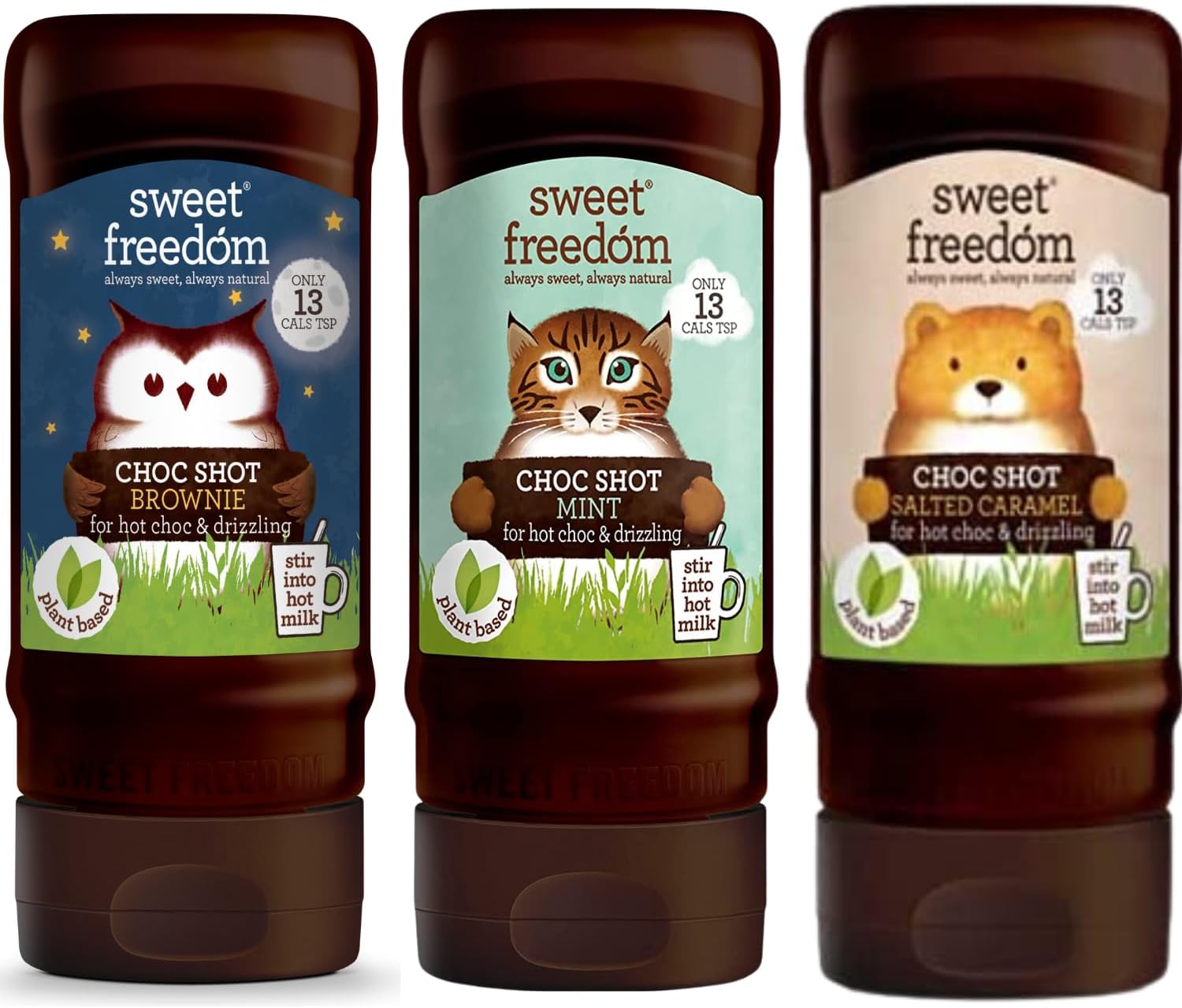 Sweet Freedom Delicious Plant Based Vegan Choc Shot Bundle - Choc Shot Brownie Flavour 320g Pack ...