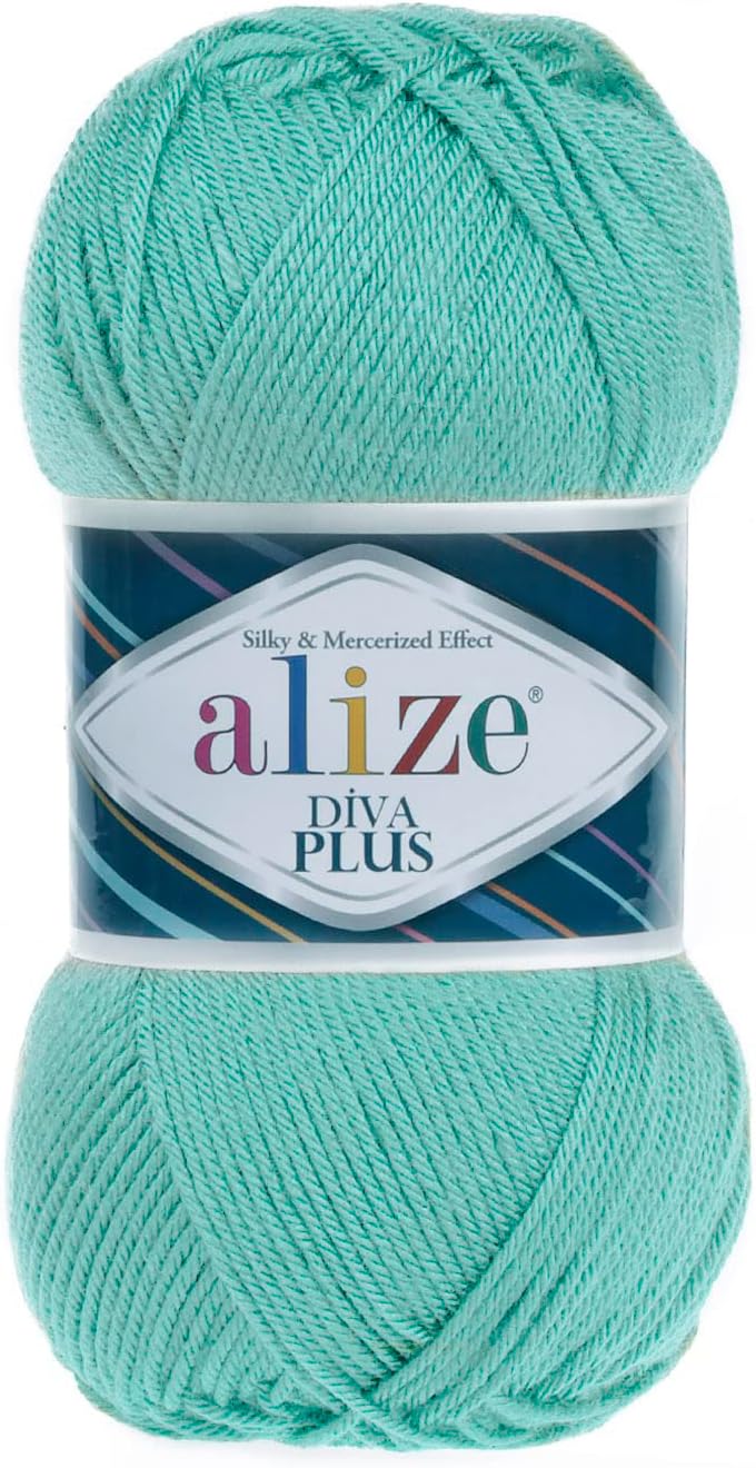 Amazon.com: Alize Diva Plus Yarn, Silky and Mercerized Effect 100% Microfiber Acrylic, 100 Grams ...