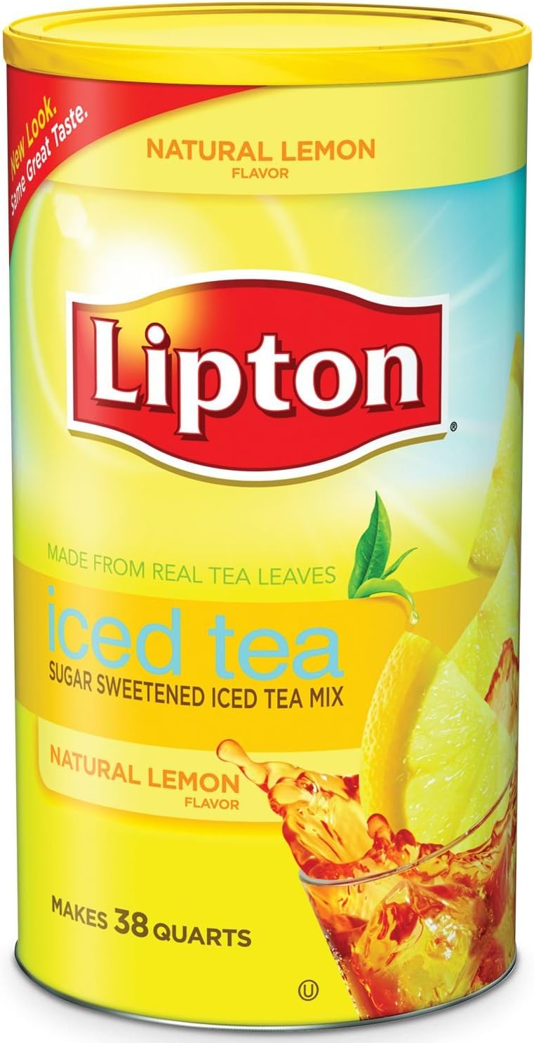 Lipton té helado de limón con mezcla de azúcar (6 lb. 4 oz. lata, hace ...